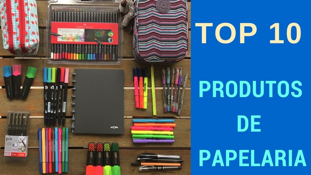 TOP 10 Produtos de PAPELARIA - Papelaria Concurseiros - YouTube