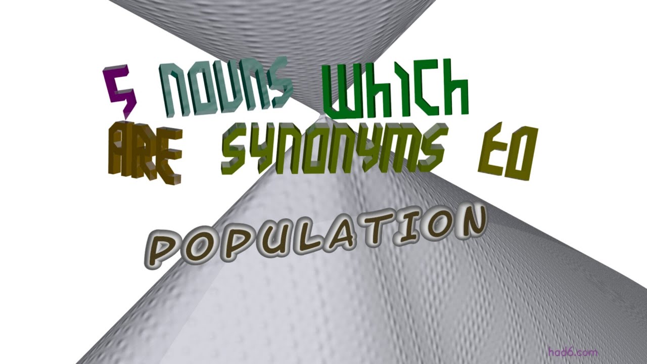 population - 6 nouns meaning population (sentence examples) - YouTube