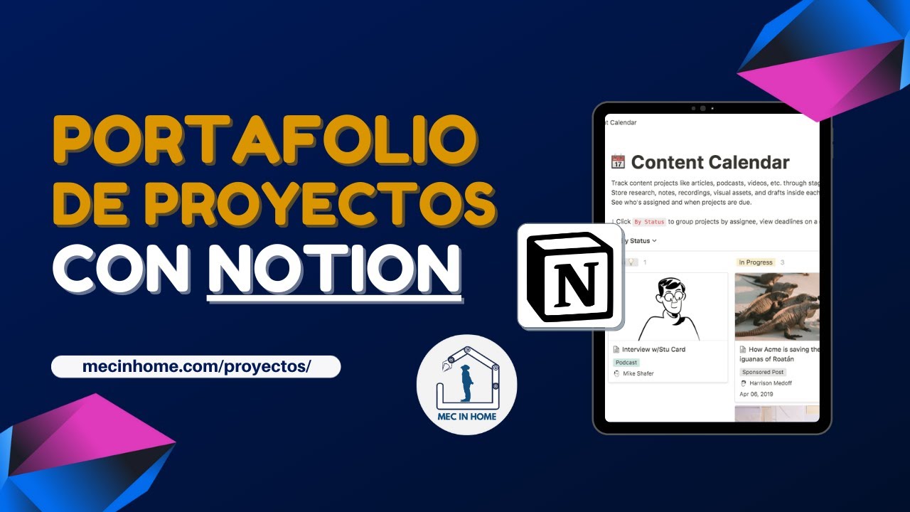 Notion para portafolio de proyectos - YouTube
