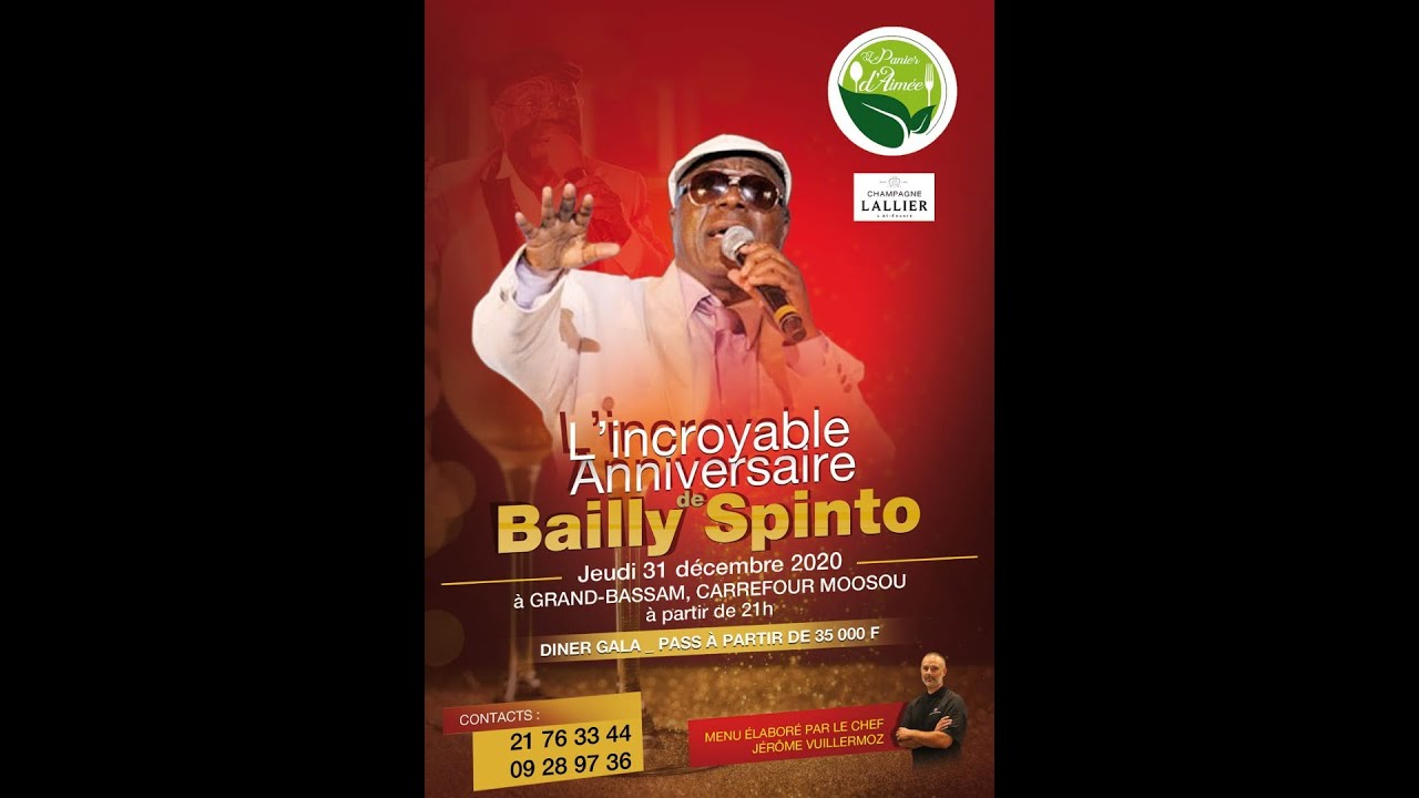 Anniversaire de Bailly SPINTO au Panier d'Aimée Grand Bassam - YouTube