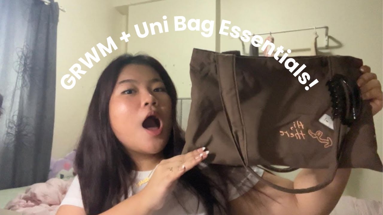 GRWM + Uni Bag Essentials! 💻👩‍💻 - YouTube