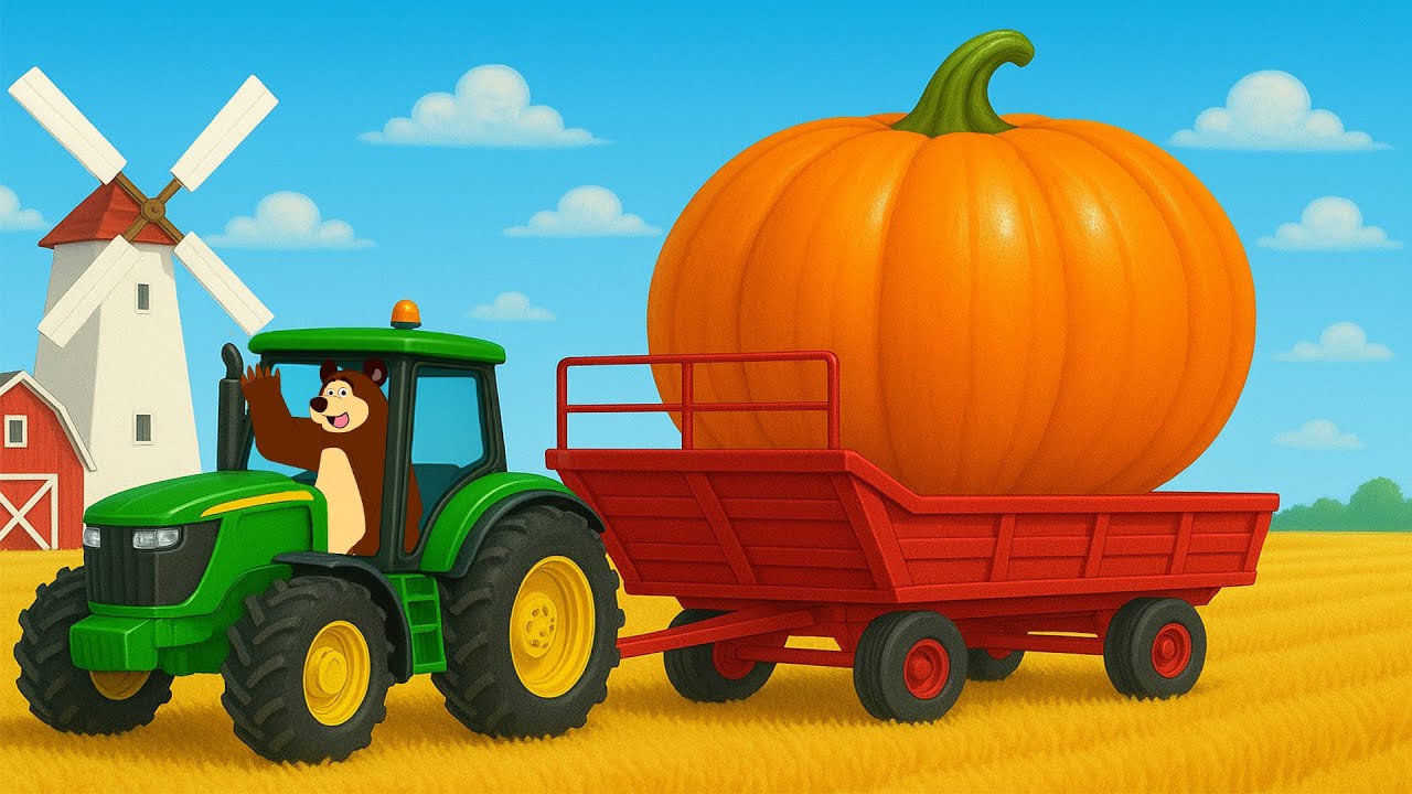 Farmer HardWorking - Growing & Harvesting Pumpkins 🎃 | 🚜 Tractor Farm ...