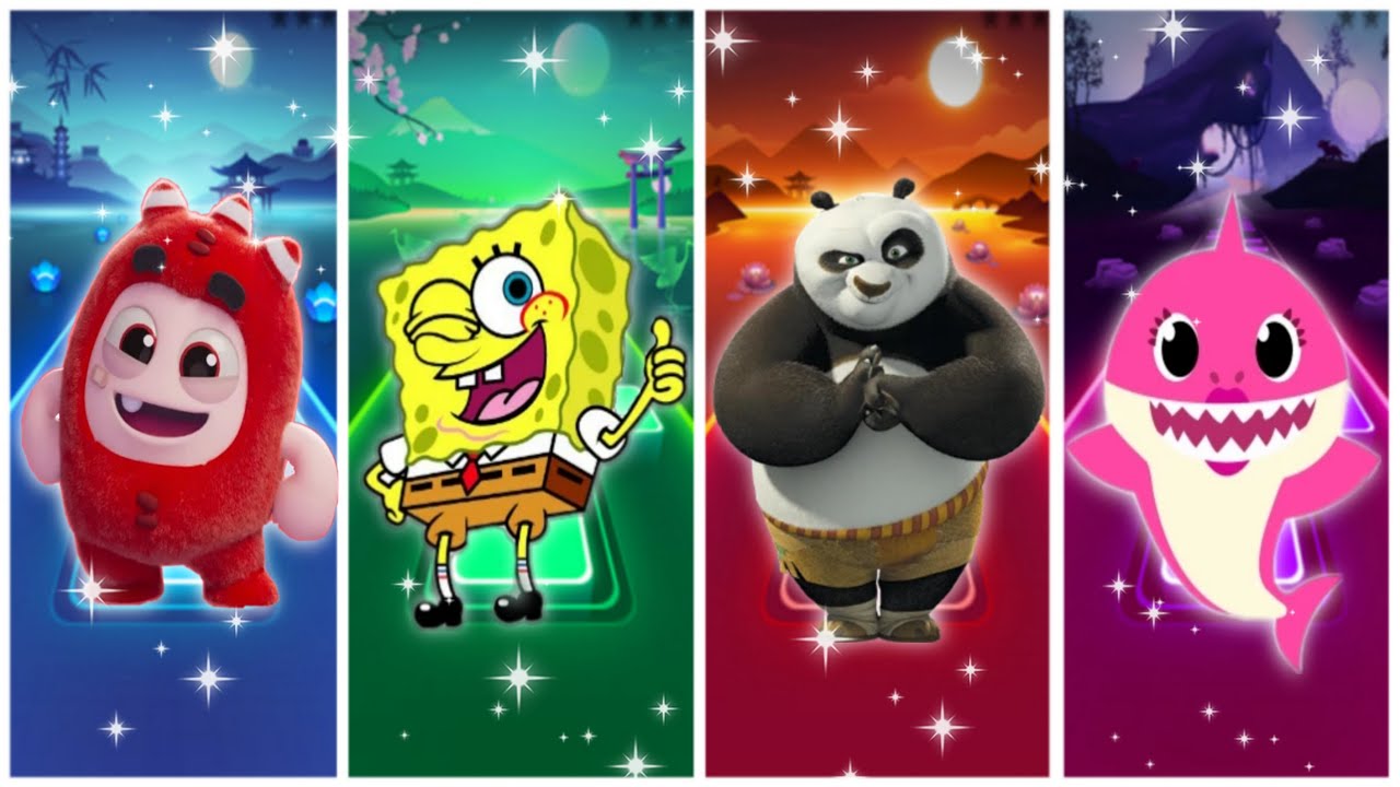 Oddbods vs Spongebob vs Kungfu Panda vs Baby Shark - YouTube
