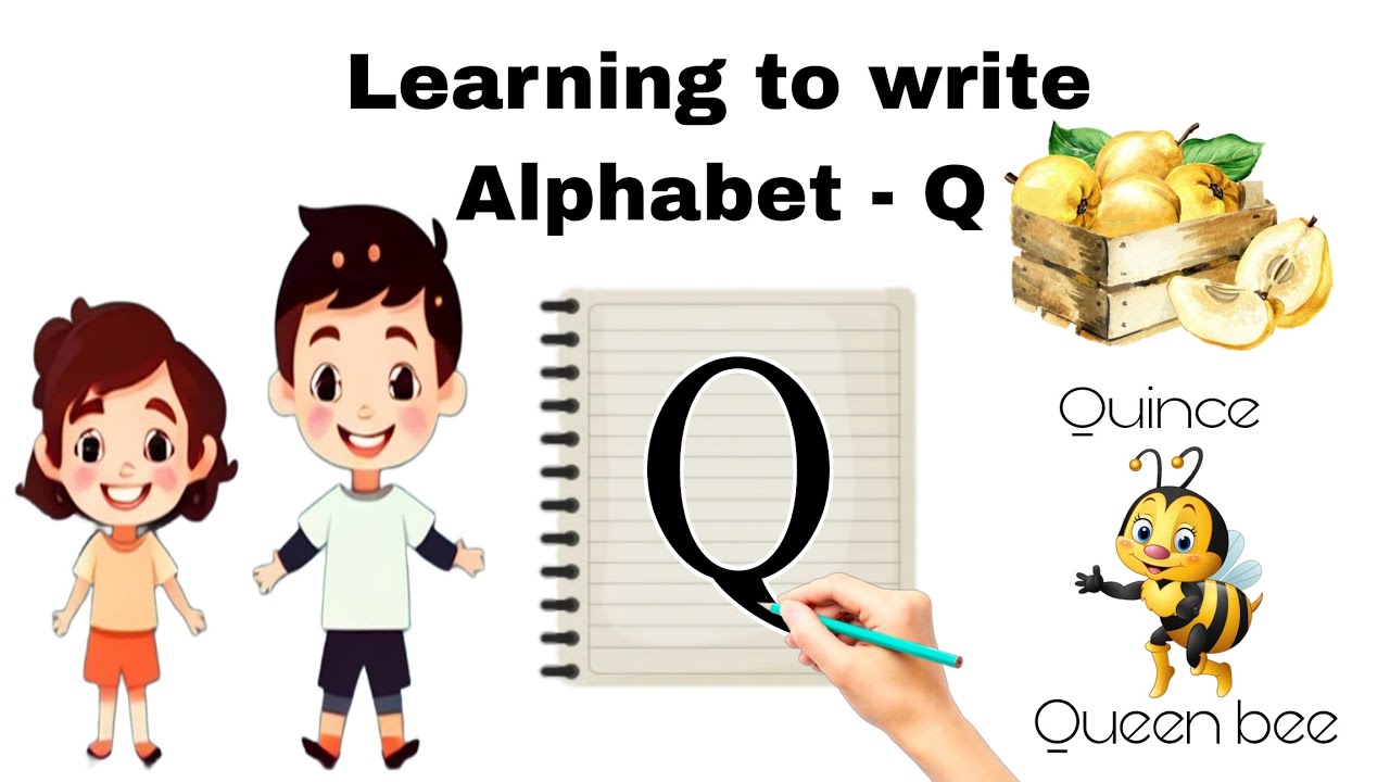 Let's learn & write a letter Q | how to write capital Q for toddlers ...