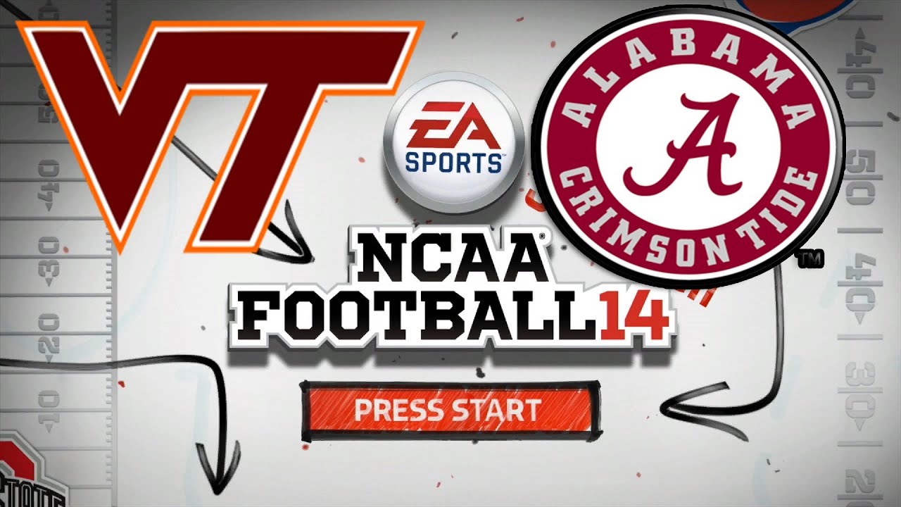 NCAA Football 14 Alabama vs Virginia Tech - YouTube