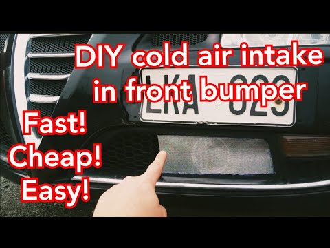 DIY cold air intake in front bumper Alfa Romeo GT - YouTube