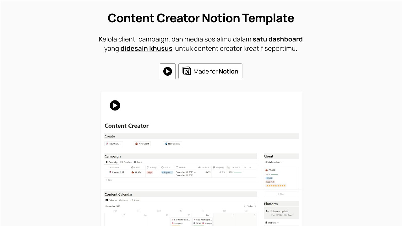Content Creator System - Notion Template - Buatmudah.com - YouTube