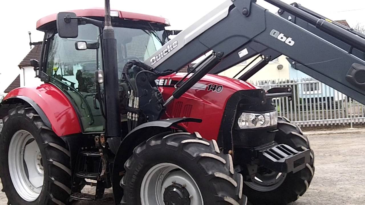 Case Maxxum 140 Multicontroller c/w Quicke Q66 loader - YouTube