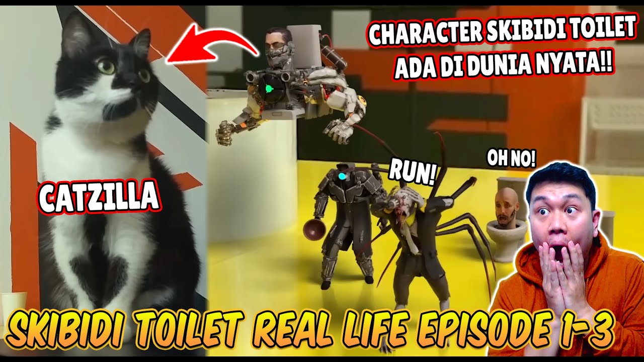 EPISODE BARU 1-3 SKIBIDI TOILET IN REAL LIFE! SEMUA CHARACTER SKIBIDI ...