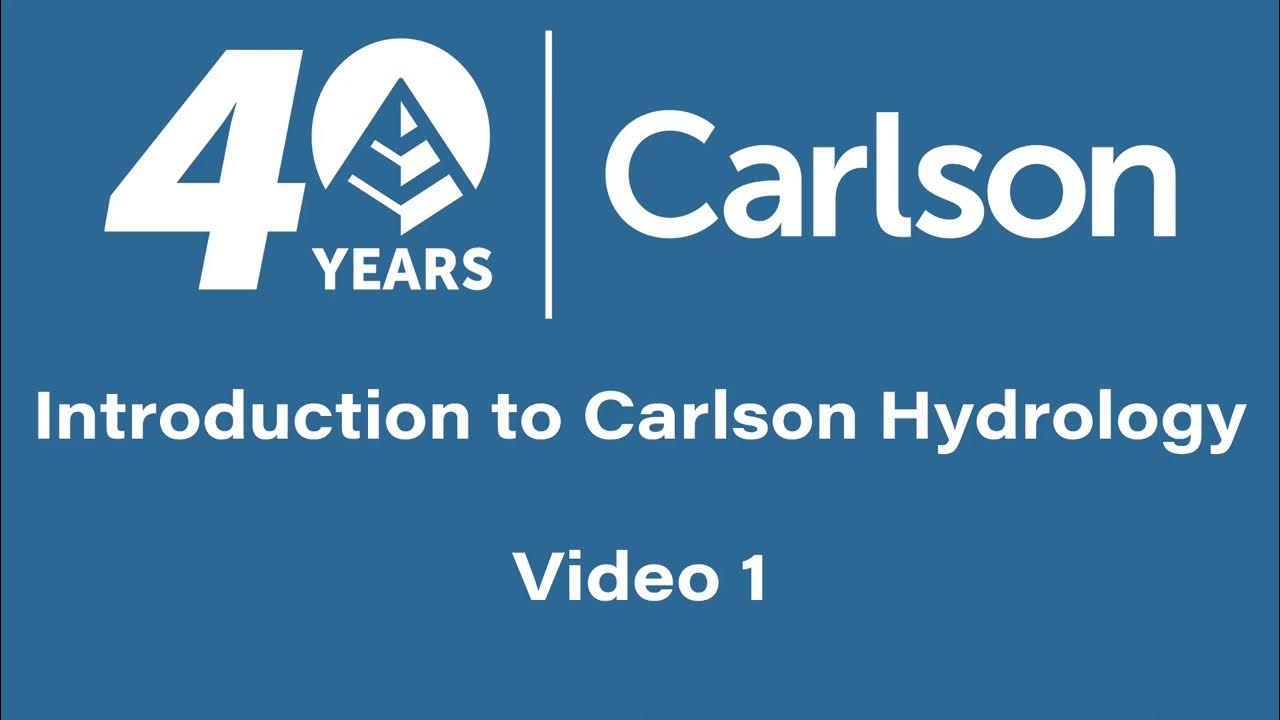 Introduction to Carlson Hydrology - Video 1 - YouTube