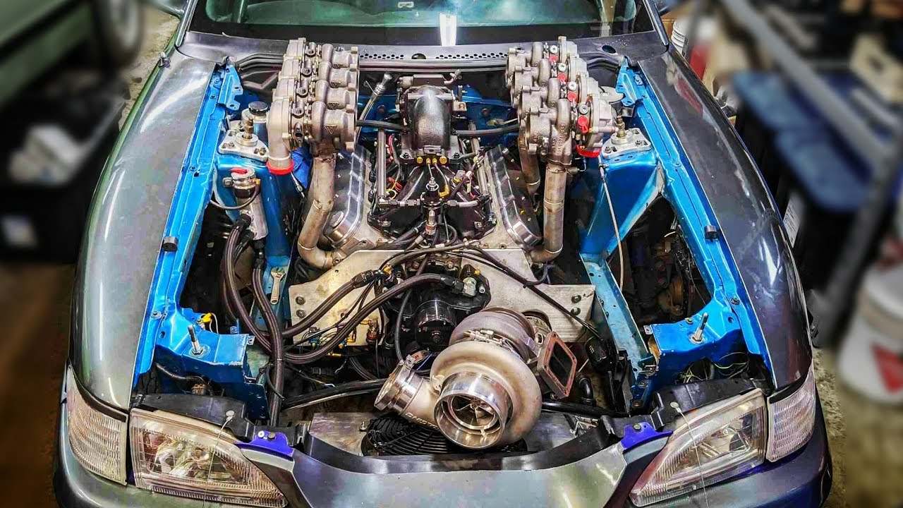 EIGHT Turbo V8 Mustang Gets Manifolds - PT 3 - YouTube