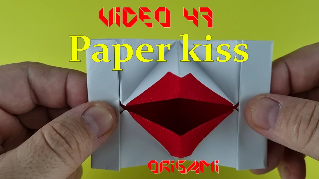 47. Paper kiss Action origami for gift and play - YouTube