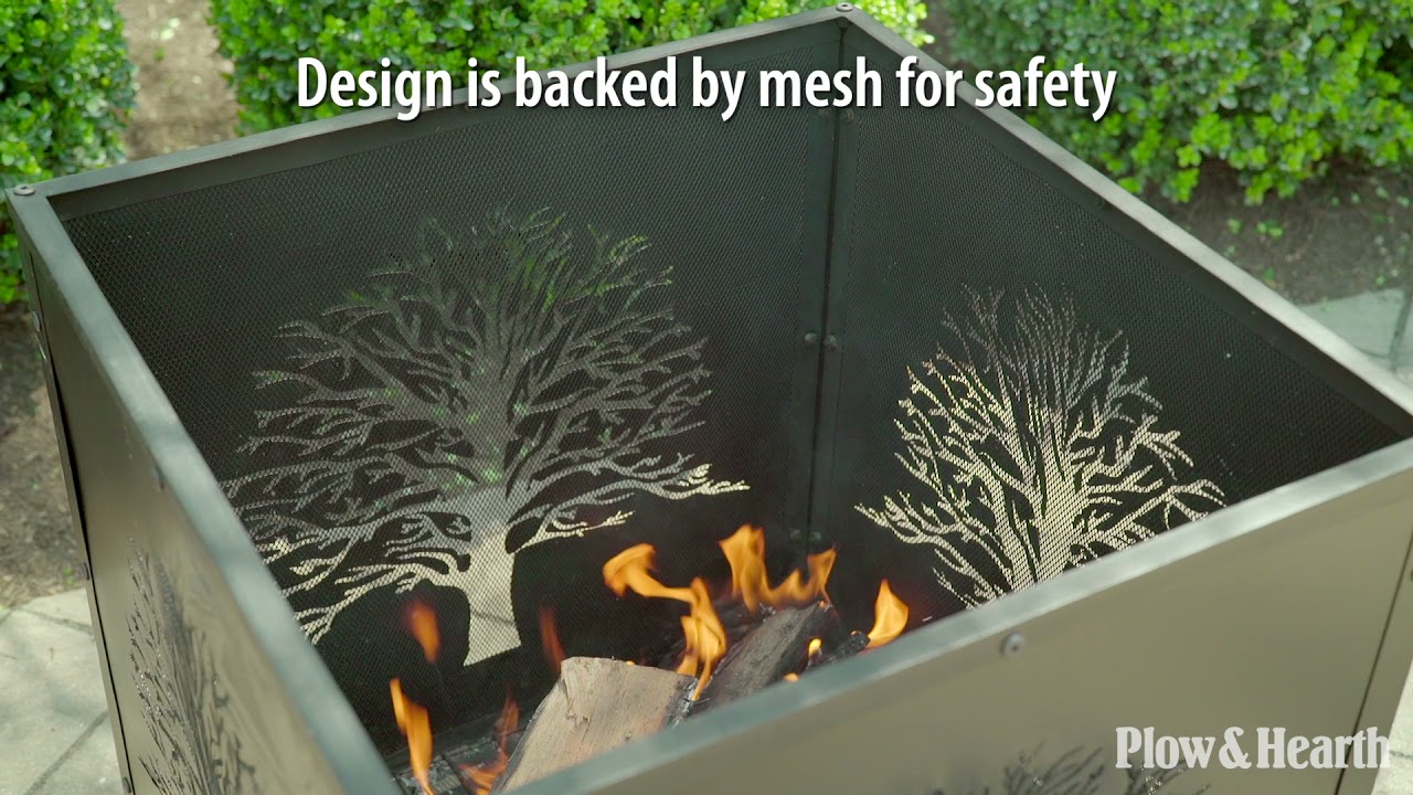 Square Tree of Life Fire Pit - YouTube