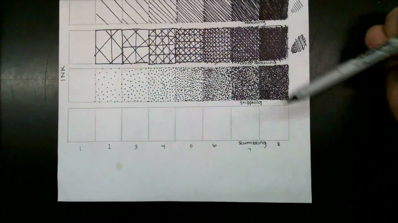 Stippling Value Scale - YouTube