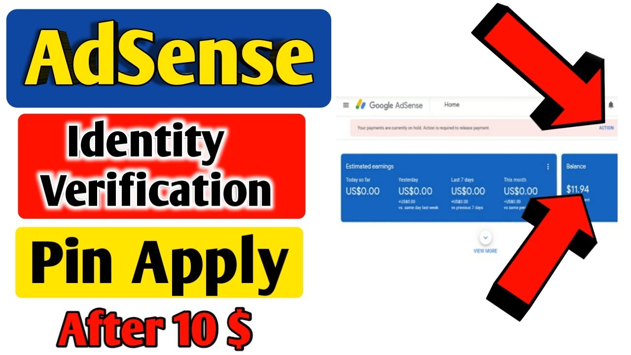 Google AdSense Identity verification || How to apply for AdSense pin in ...