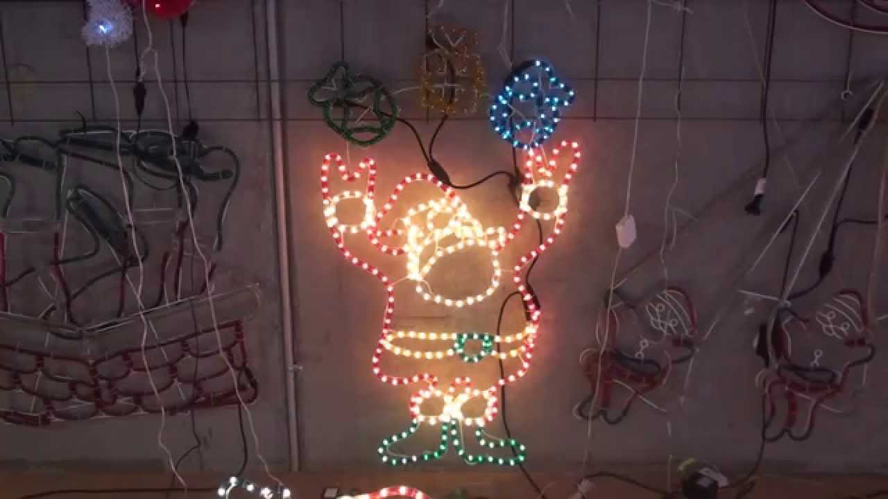 Christmas Lighting Show Display: Christmas Rope Light Santa Juggling ...