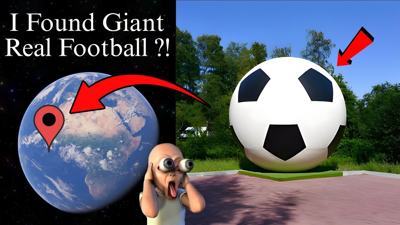 I Found Giant Football In Real Life on Google Earth & Google Maps! 🤯😰 ...