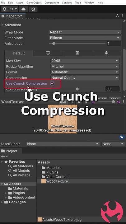 Today's Unity Tip: Crunch Compression #unitytips - YouTube
