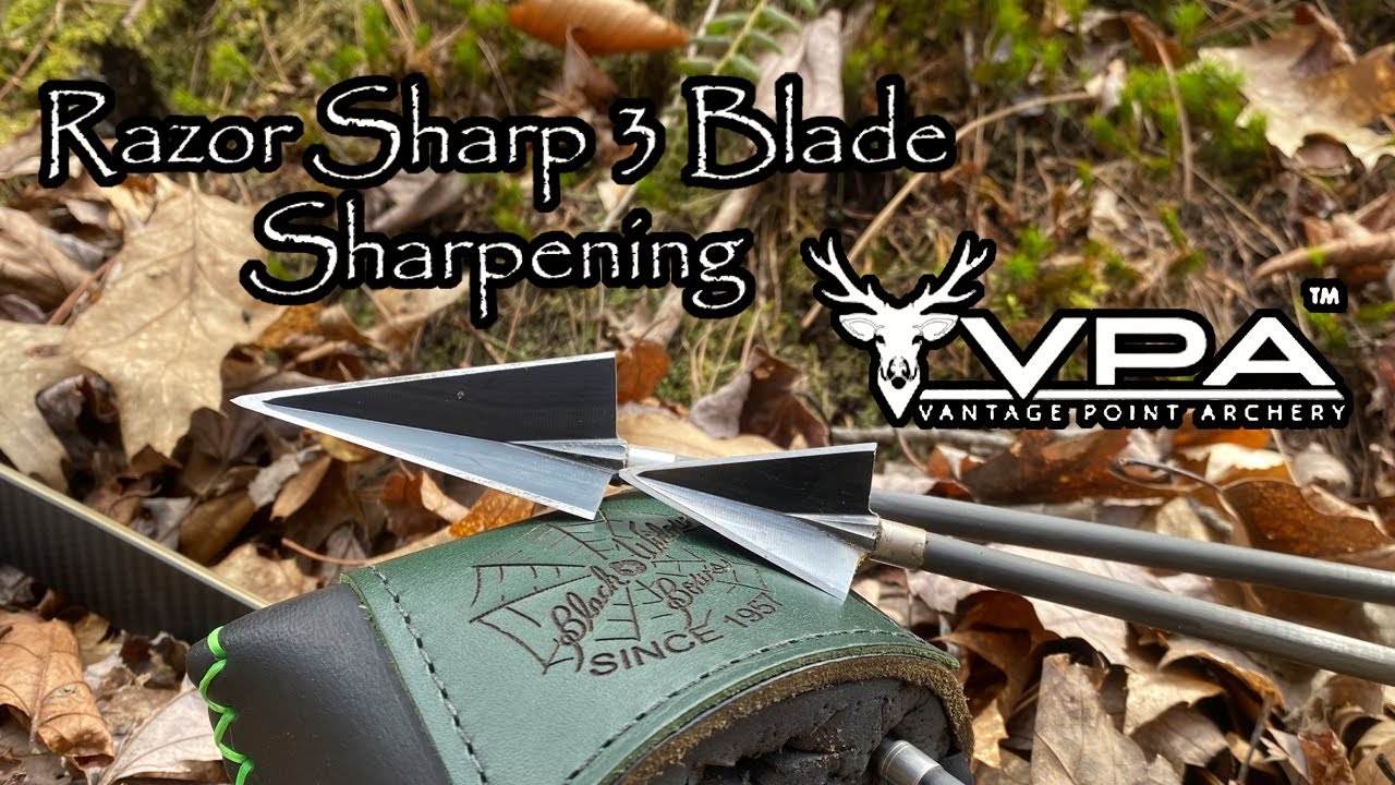 Razor Sharp 3 Blade Broadhead Sharpening Tutorial - YouTube
