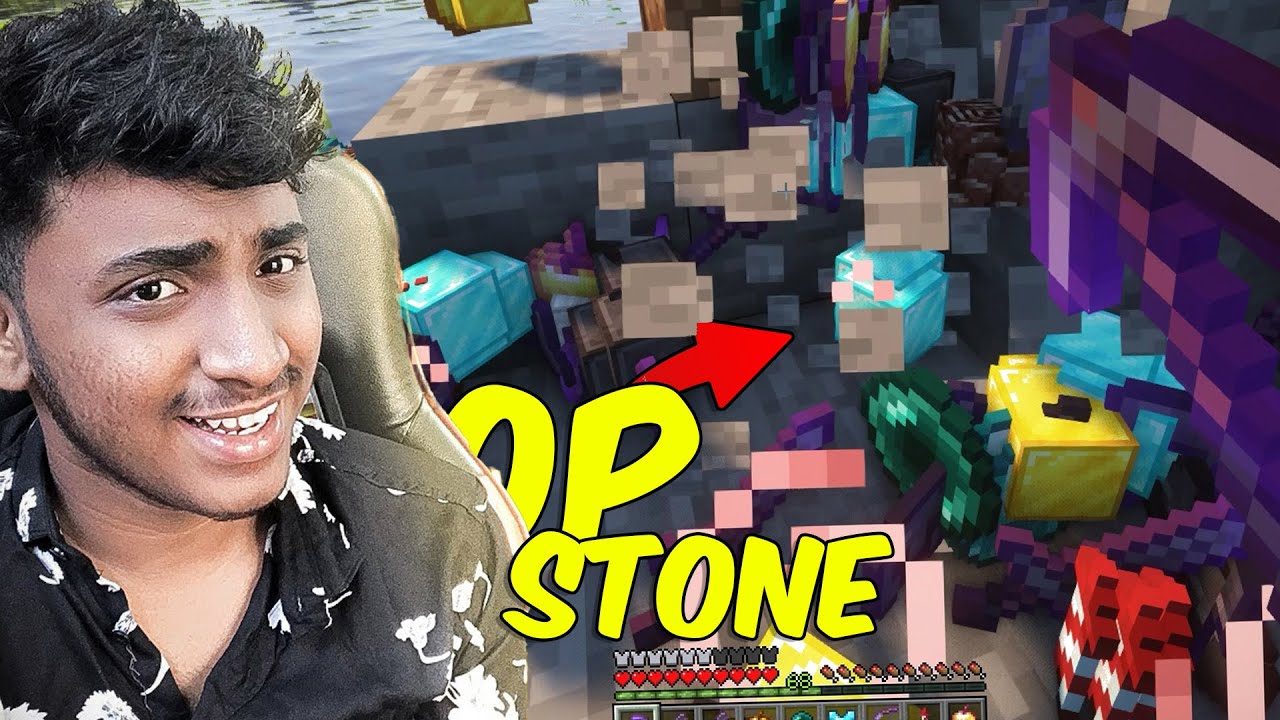 Minecraft but, Stone = OP Items - YouTube