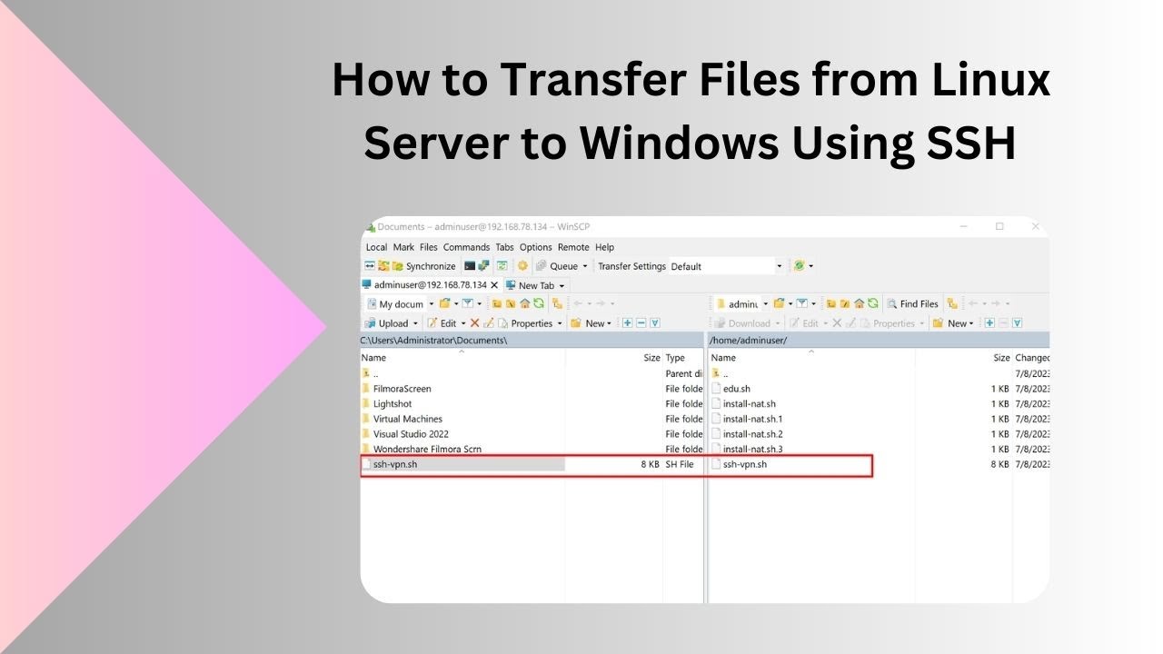 How To Transfer Files From Linux Server To Windows Using SSH YouTube How To Transfer Files From Linux Server To Windows Using SSH YouTube