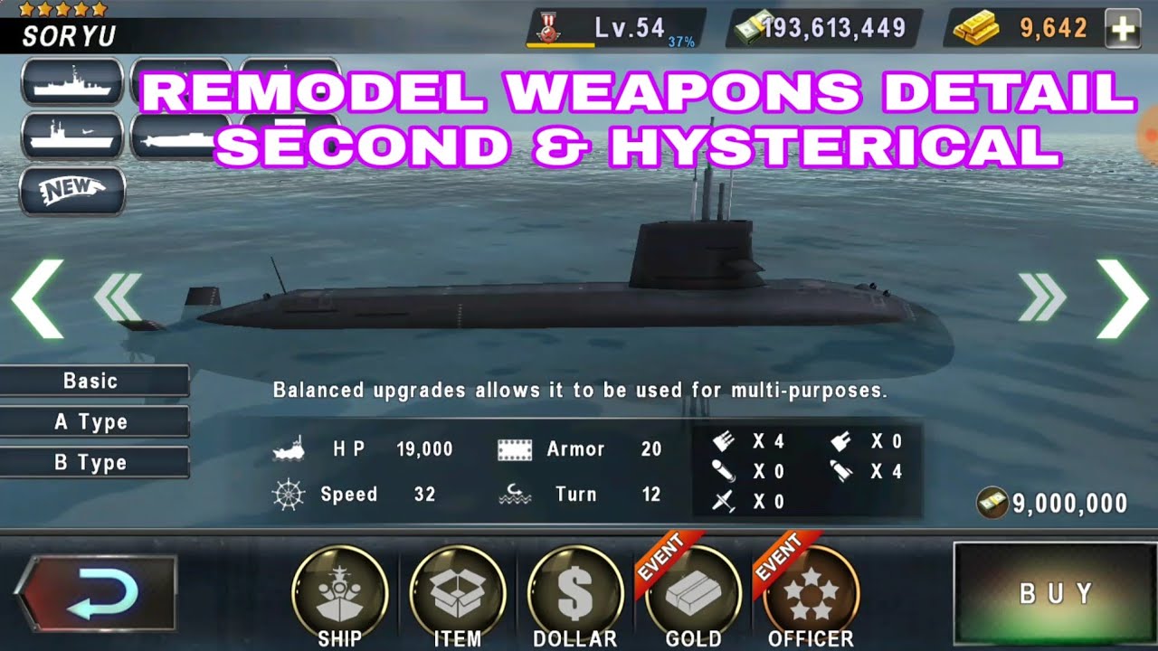 WARSHIP BATTLE | NEW SORYU SECOND & HYSTERICAL UPGRADE. REMODEL ...