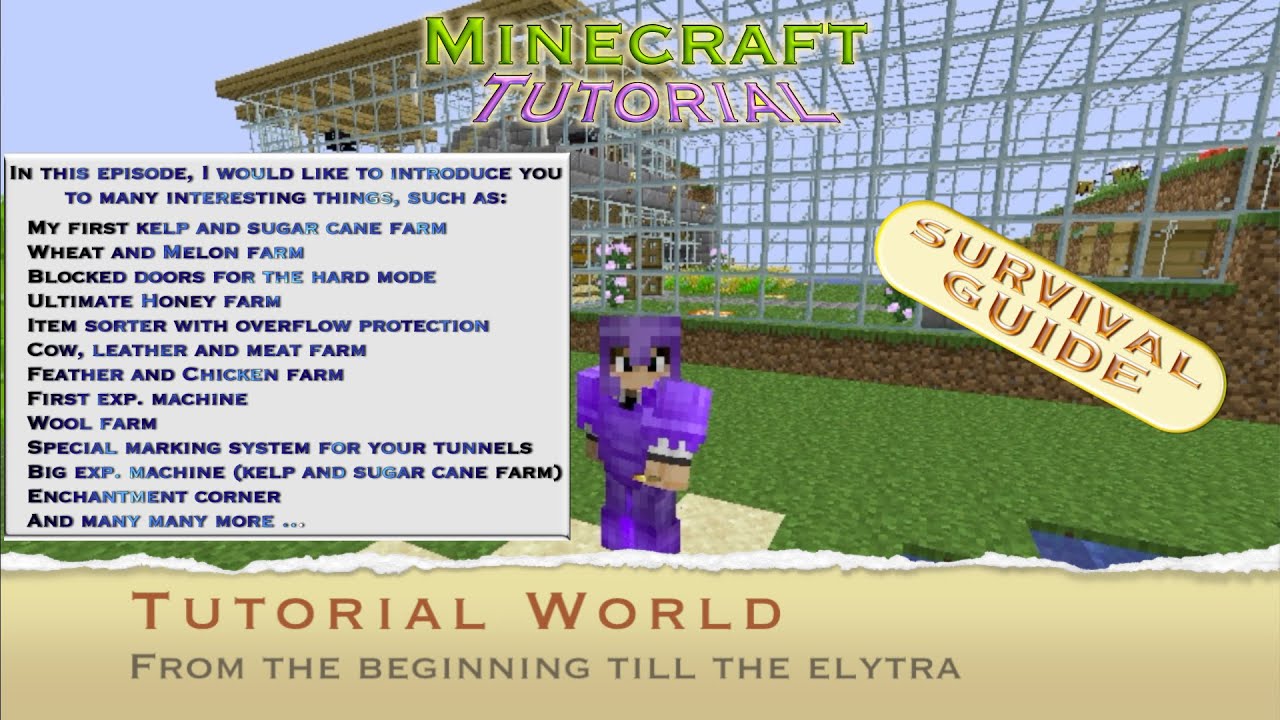 Tutorial World Part 1(MacOS/iOS/MCPE/XBox/PS4/Switch/Windows10) - YouTube