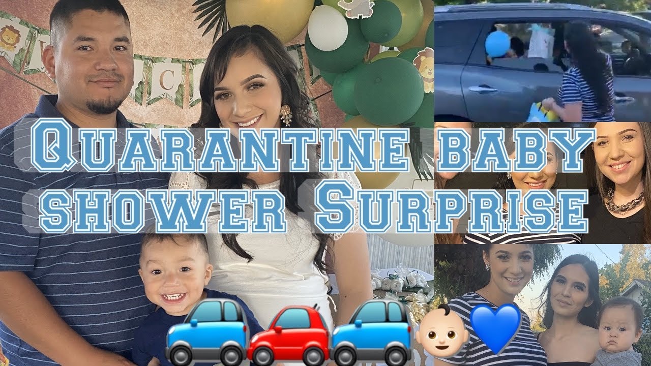 Quarantine baby shower surprise 🚙🚗🚙👶🏻💙 - YouTube