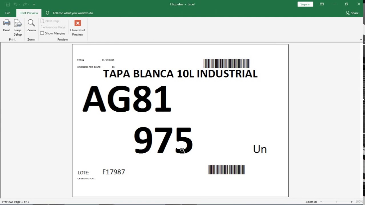 Imprimir y generar rótulos/etiquetas con código QR y código de barras ...