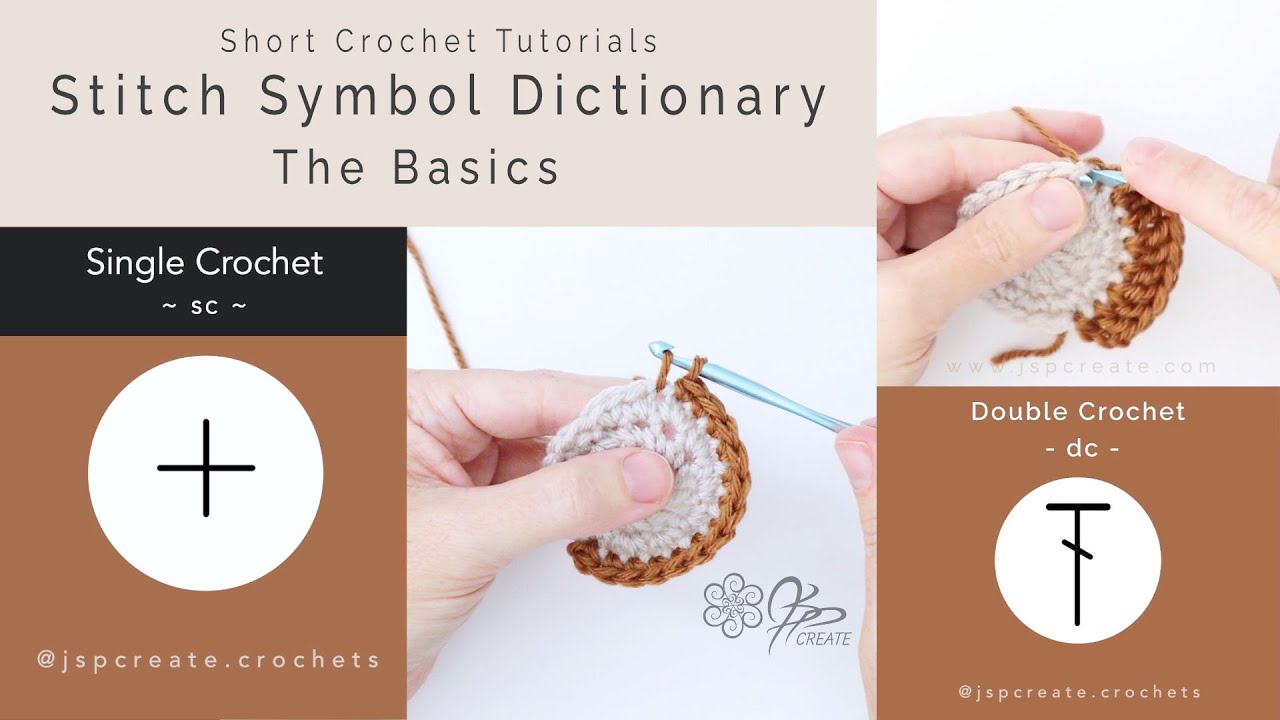 Crochet Stitch Dictionary | The Basics | 12 stitch tutorials with ...