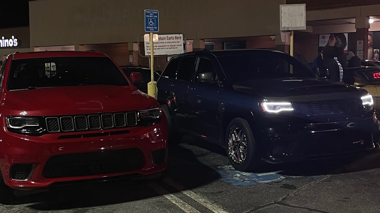 CAR MEET TURNS INTO TAKEOVER #srt #mopar - YouTube