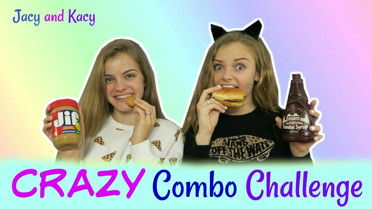 Crazy Food Combinations Challenge ~ Jacy and Kacy - YouTube
