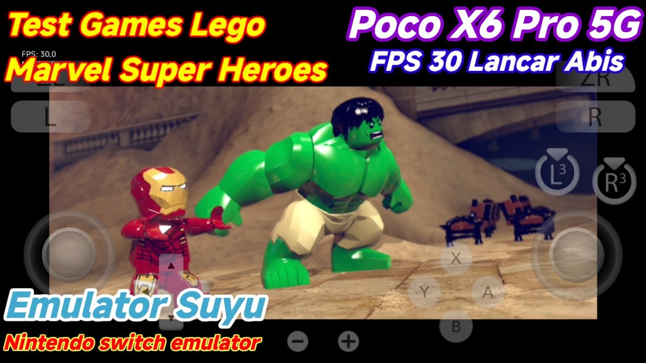 Test Game Lego Marvel @Poco X6 Pro 5G / Emulator nintendo Switch - YouTube
