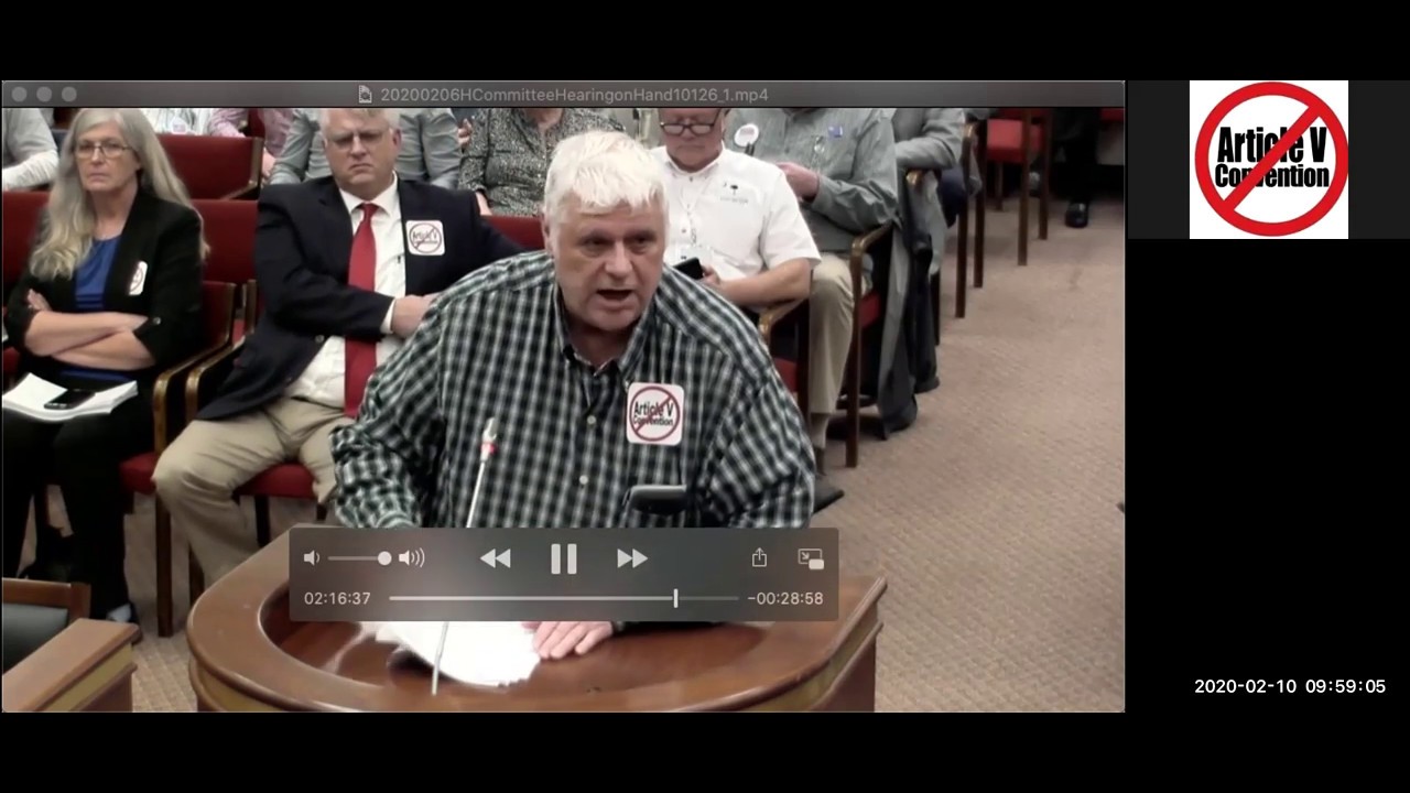 John Perna Delivers A Speech Explaining Why Calling An Article V ...