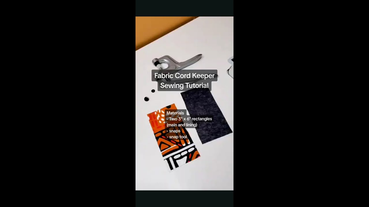 Quick and Easy Fabric Cord Keeper Tutorial for Beginner Sewists - YouTube