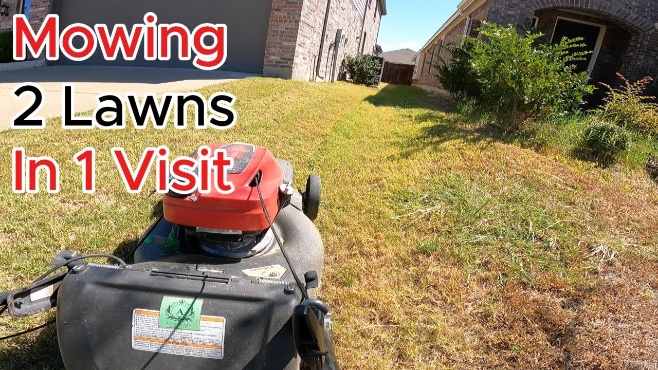 The benefit of route density...drive less make more $$$ | Satisfying mowing video - YouTube