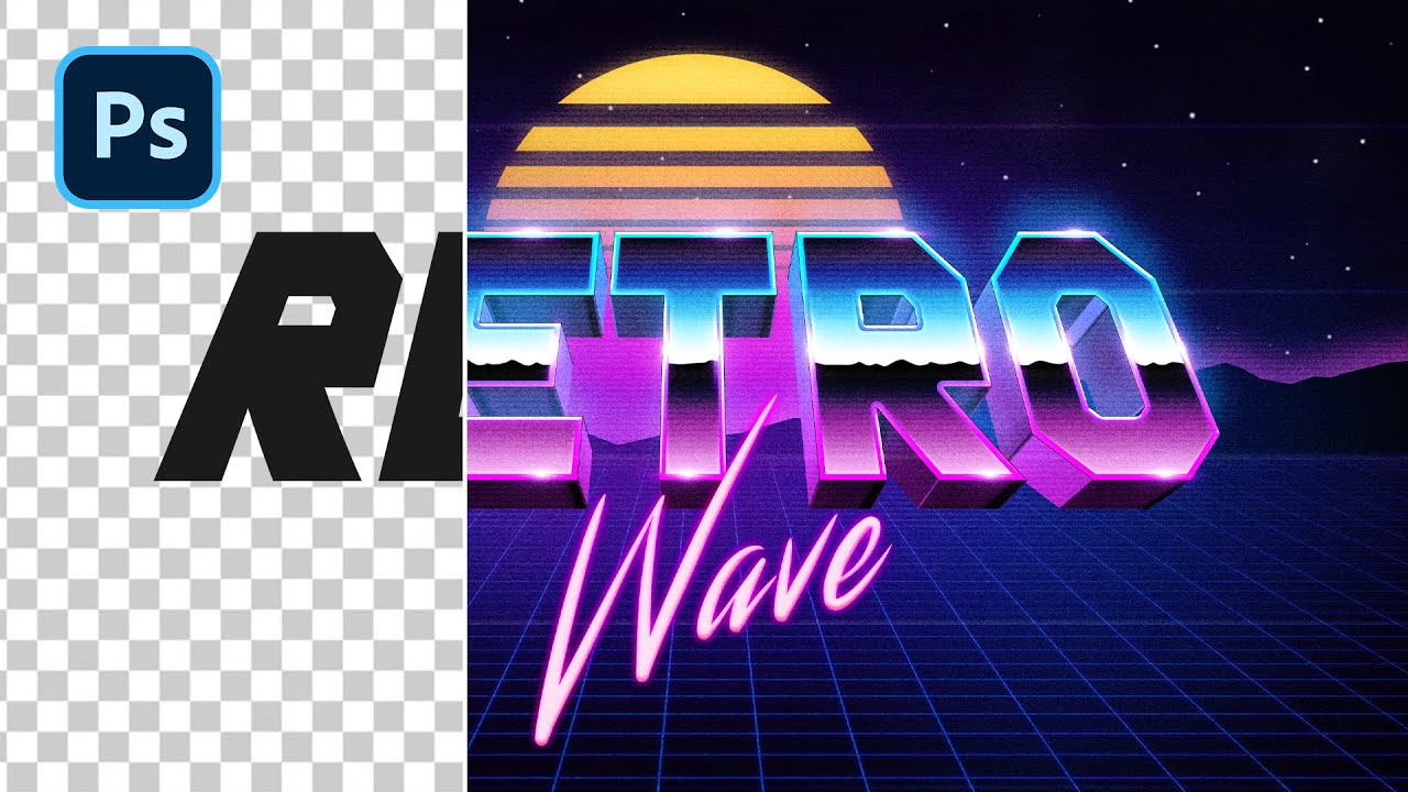 80s Retro Text Effects Photoshop Template Guide - YouTube