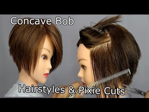 Concave Bob Hairstyles & Pixie Cuts - YouTube