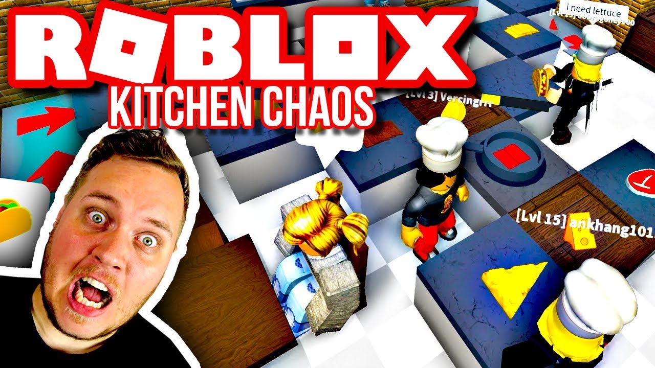TOTAL KAOS I KØKKENET! :: Roblox Kitchen Chaos Dansk - YouTube