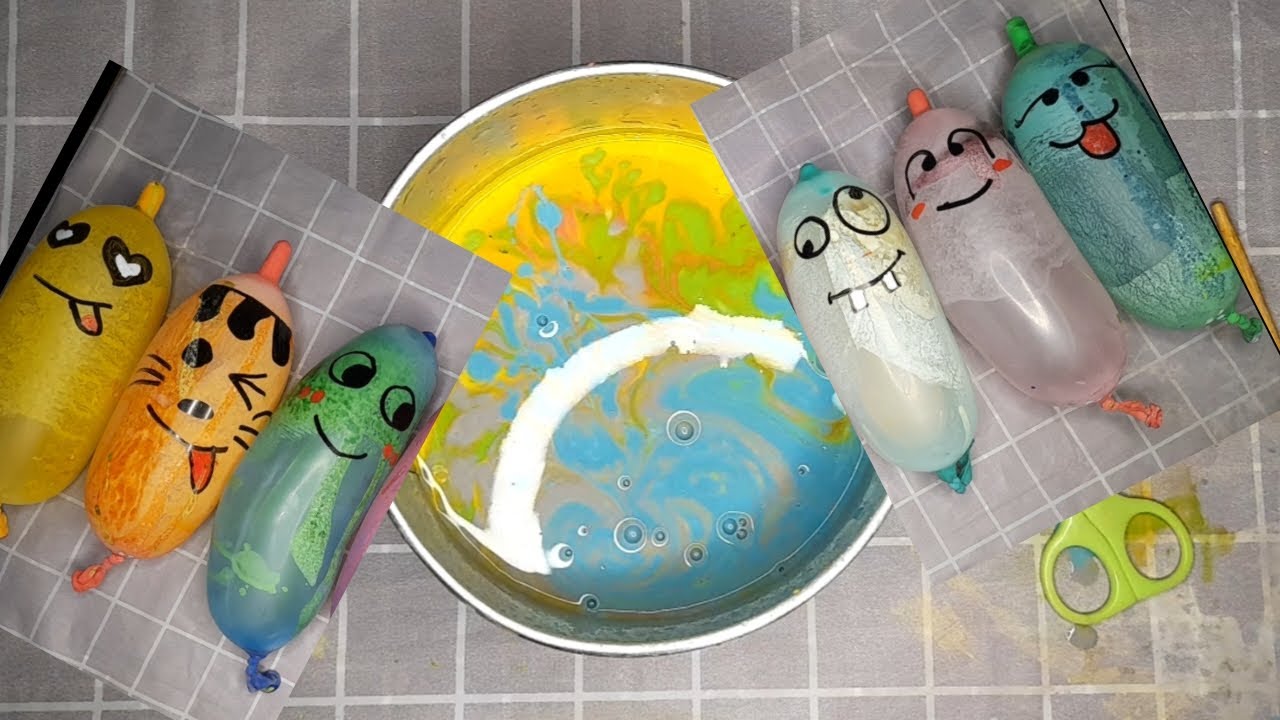Making Slime with Funny Balloons | Mixing Slime with Funny Balloons ...