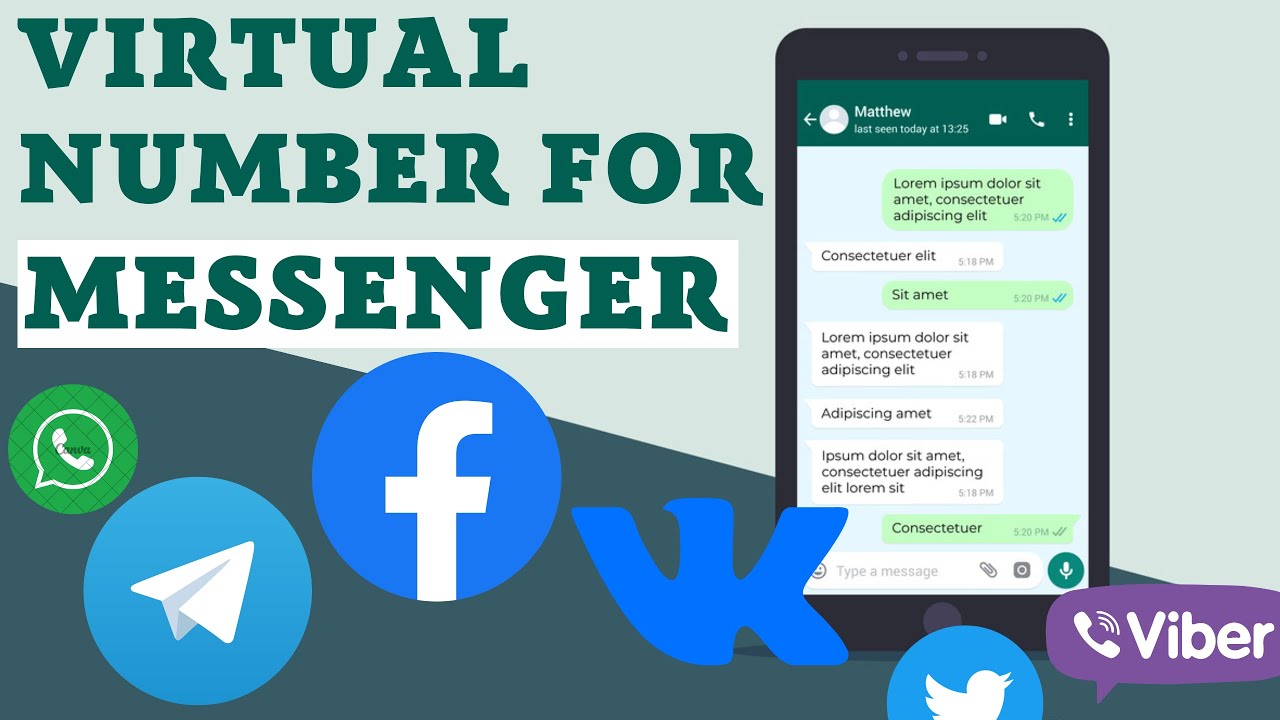 Virtual number for messenger/ Telegram Without Phone Number - YouTube