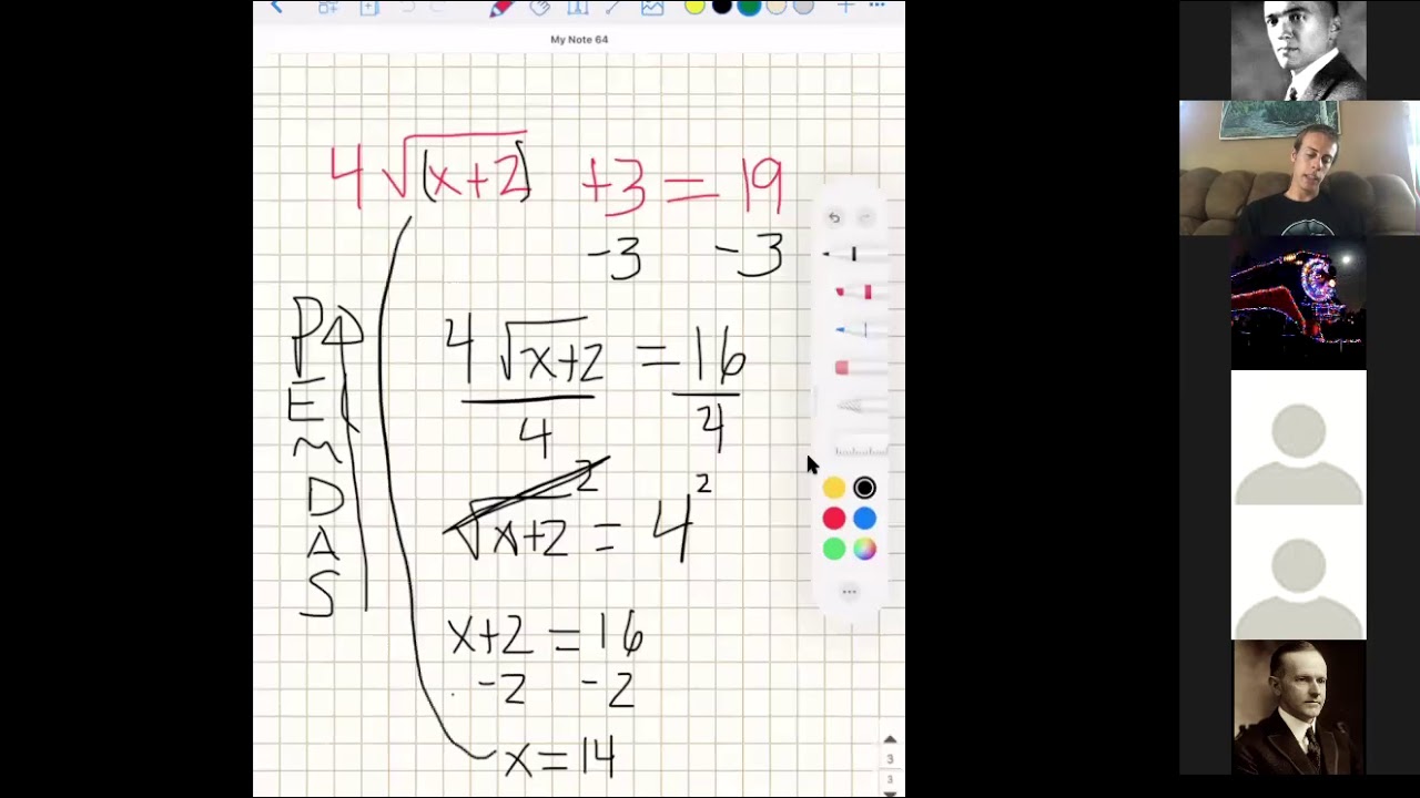 Alg 1 Solving Radical Equations - YouTube