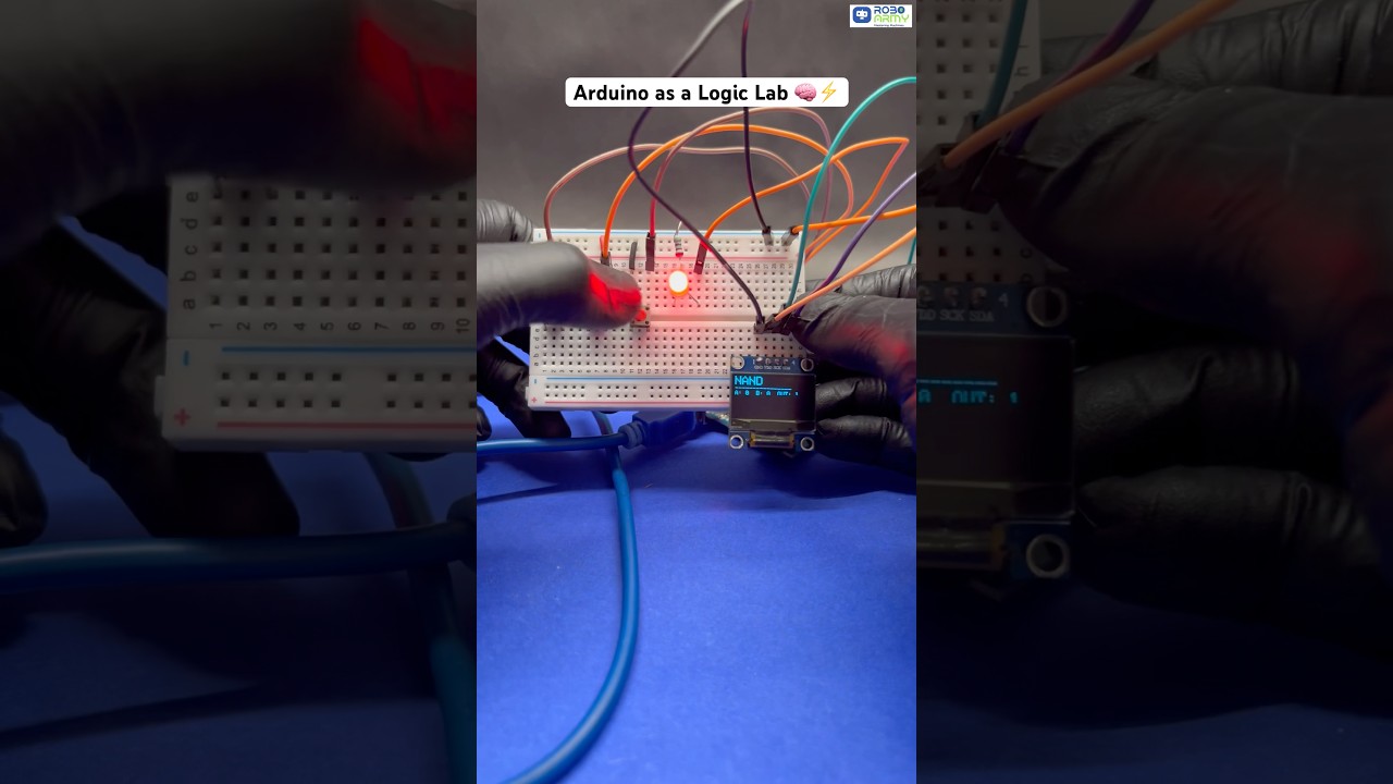 Digital Logic, DIY Style! Arduino + OLED 🧩 #roboarmy #arduinoproject # ...