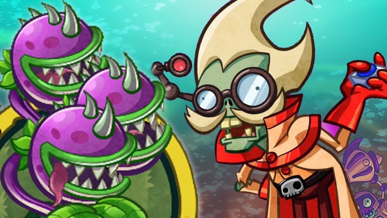 Chompzilla vs Professor Brainstorm Match PvZ Heros. - YouTube