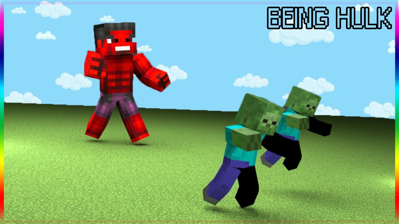 BEING RED HULK in MINECRAFT - YouTube
