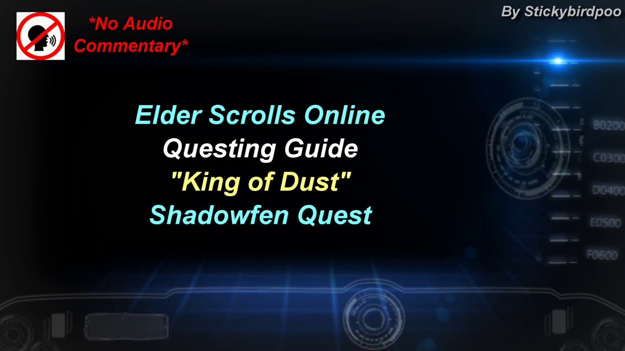 King of Dust - Shadowfen Quest - Elder Scrolls Online - YouTube