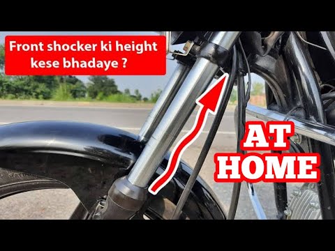 Splendor Front Shocker Hight Increase, By Trick And Fix - YouTube