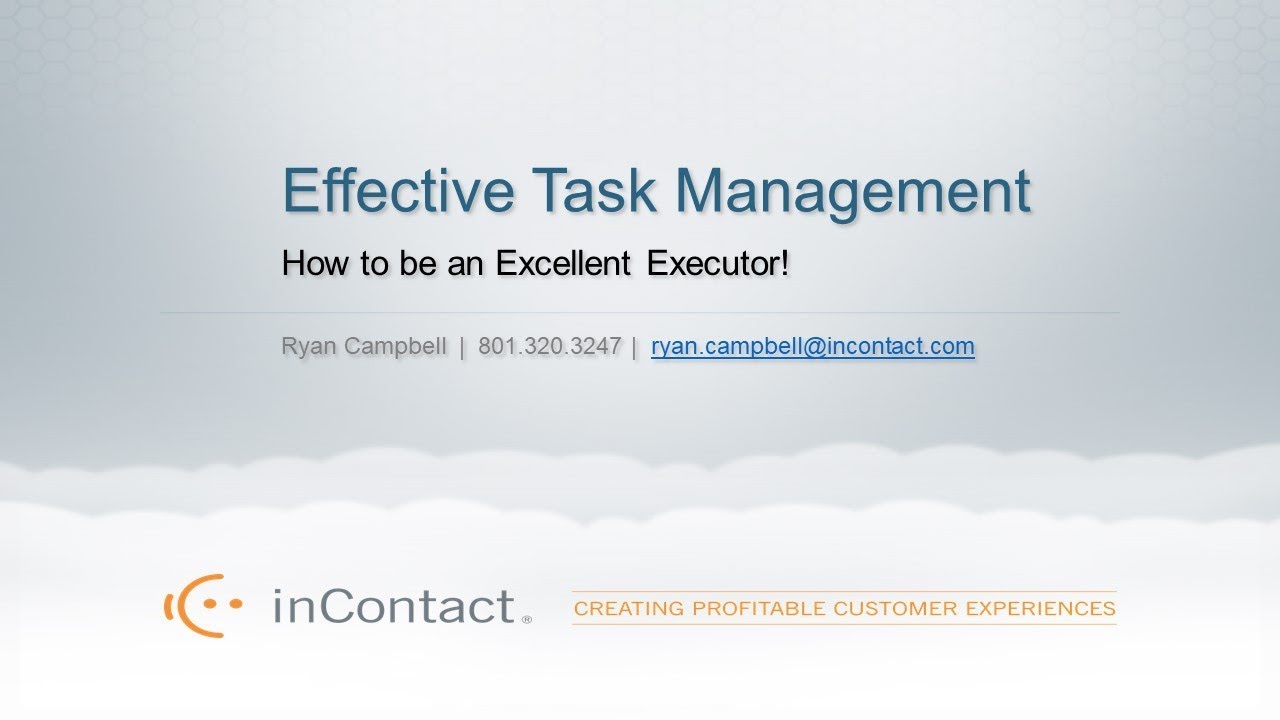 Effective Task Management Training - YouTube