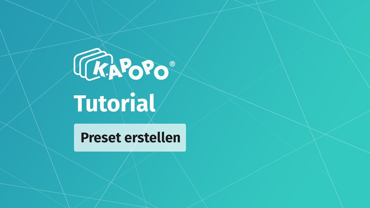 KAPOPO - Feature - Eigene Presets erstellen - YouTube