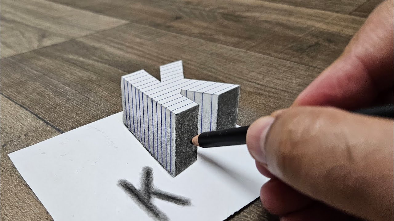 3d drawing on paper for beginner easy pencil shading - YouTube